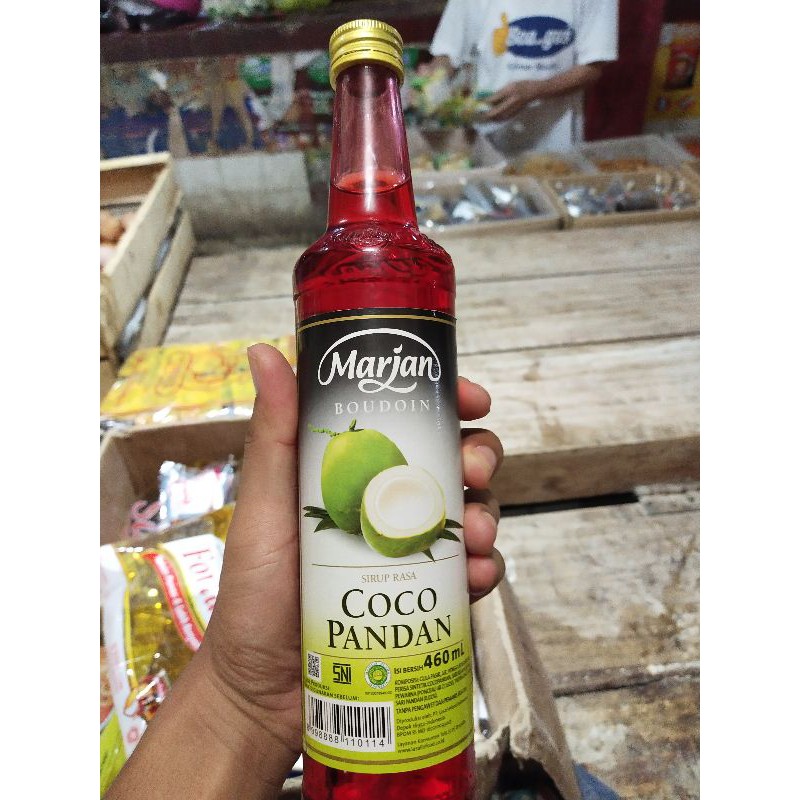 Jual Sirup Marjan Boudoin Coco Pandan & Melon 460 ml | Shopee Indonesia