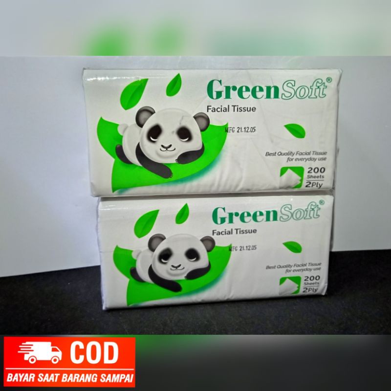 Jual Tissue Green Soft facial tissue/softpack 200s 2Ply | Shopee Indonesia