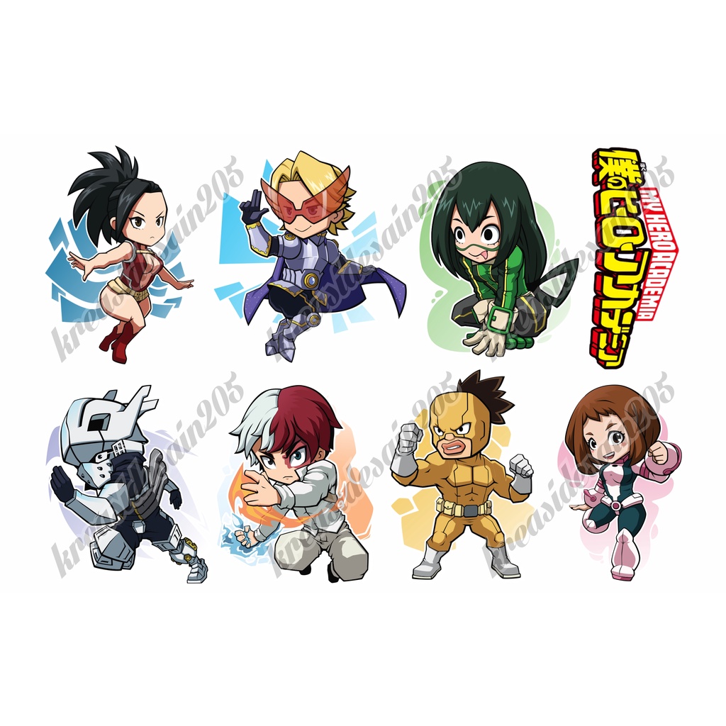 Jual stiker anime /boku no hero/stiker laptop /stiker kulkas/ chibi ...