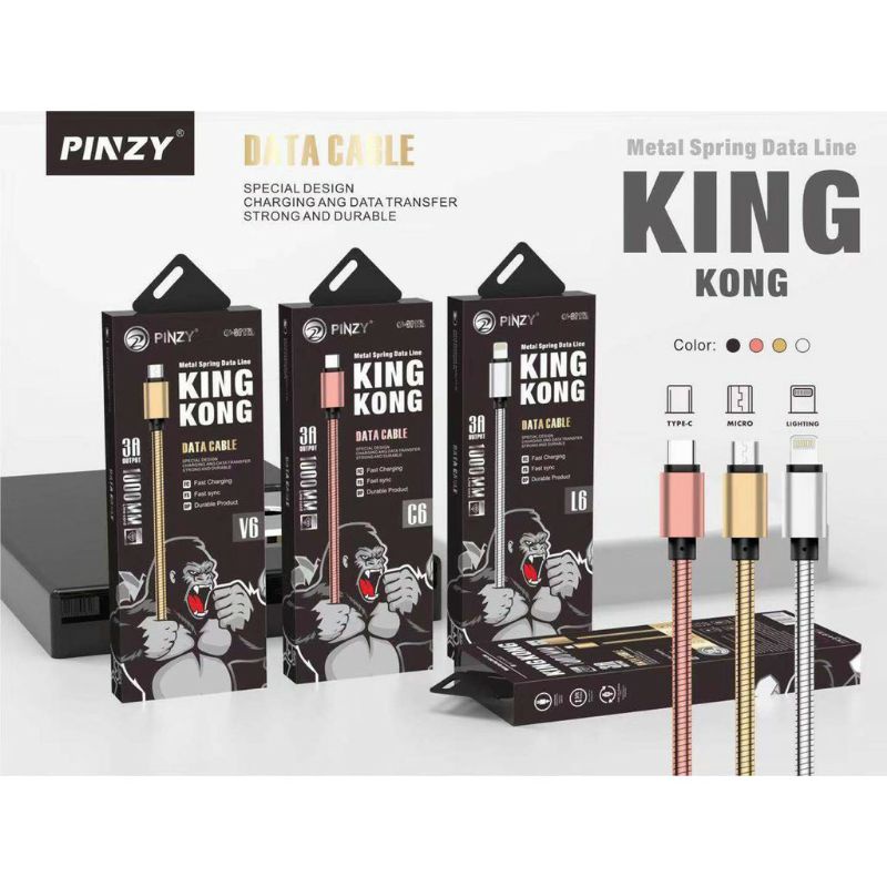 Jual KABEL DATA KING KONG L6 ( LIGHTING /IPHONE) | Shopee Indonesia