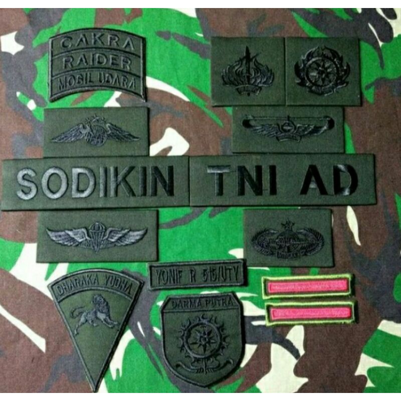 Jual Atribut PDL TNI AD (bordir set lengkap) | Shopee Indonesia