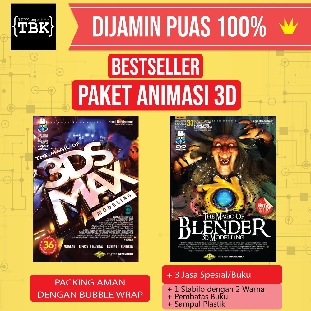 Jual PAKET BESTSELLER BUKU ANIMASI 3D | Shopee Indonesia
