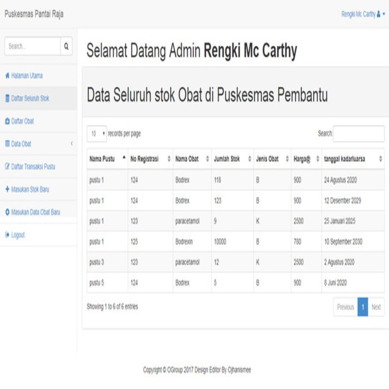 Jual software Aplikasi Web Daftar Obat Pustu atau Lab Kesehatan ...