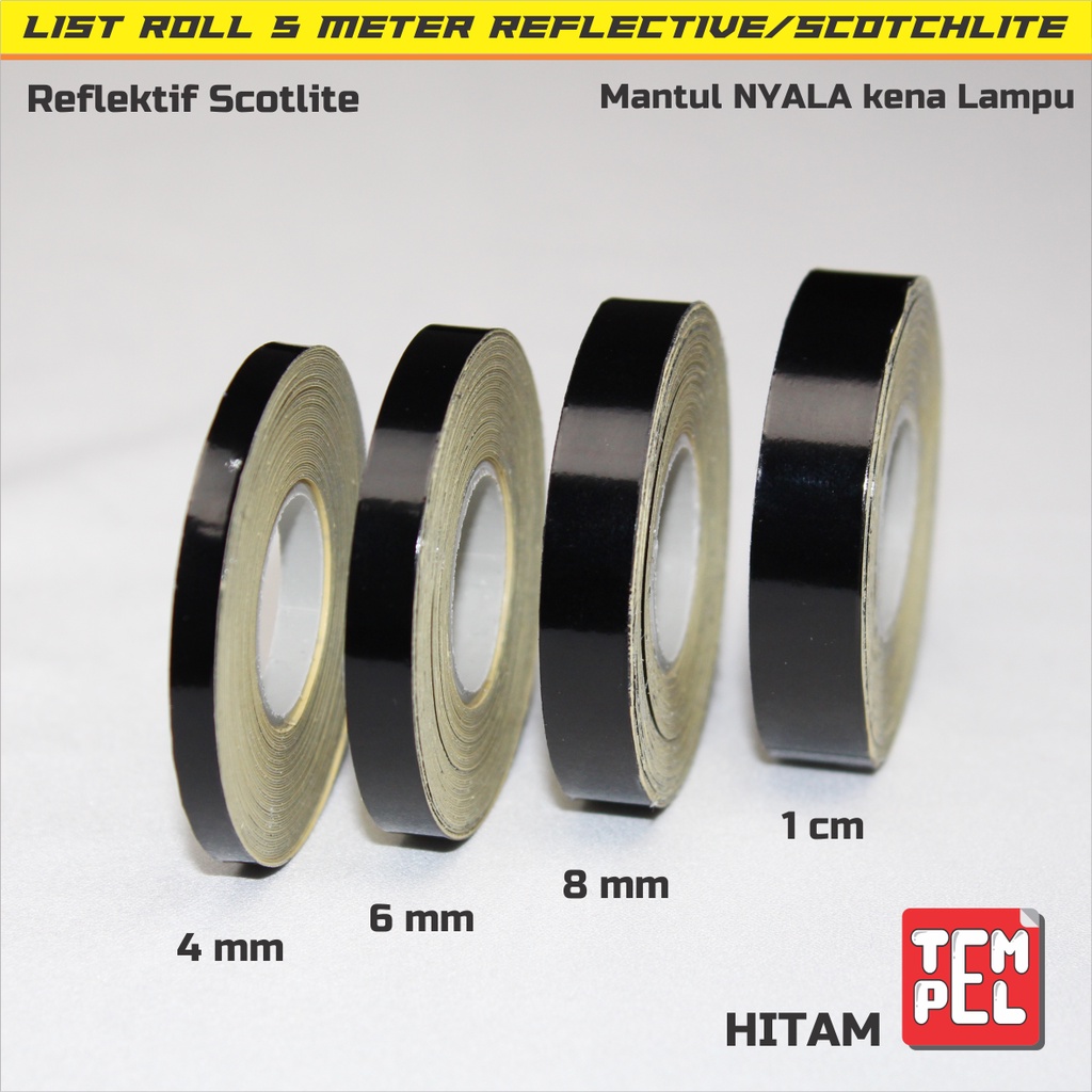 Jual STIKER List roll velg 4mm/6mm/8mm/1cm/1.5cm Reflektif Scotlite ...