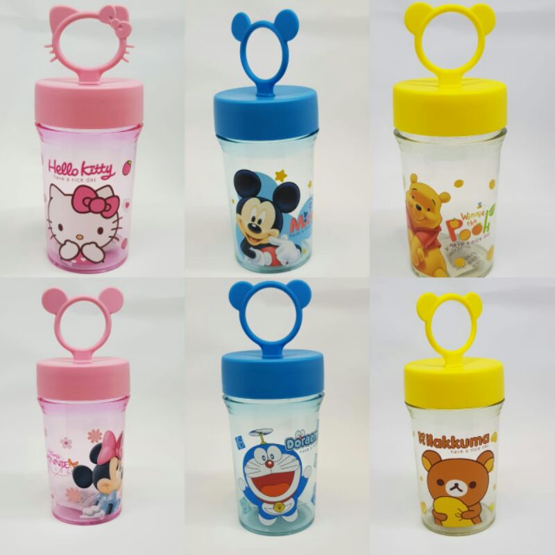 Jual Botol Minum Anak Karakter Lucu 250 ML ( Doraemon,hellokitty,mickeymouse / banyak Karakter ...