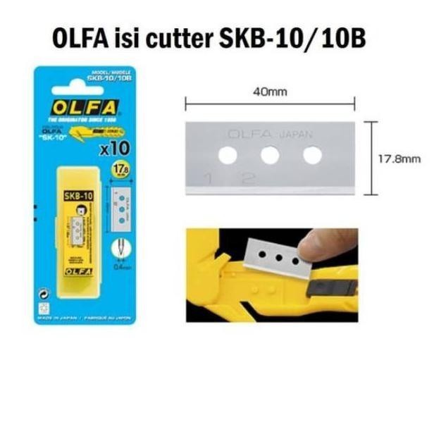 Jual Refill Cutter SK-10 Spare Blade SKB-10/10B (10pcs per pack) Olfa | Shopee Indonesia