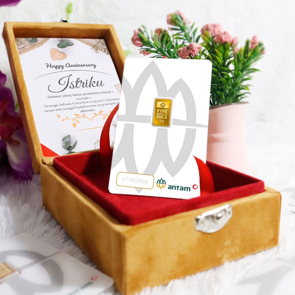 Jual Emas Antam 2 Gram Certicard + Box Dan Kartu Ucapan Custom | Shopee ...