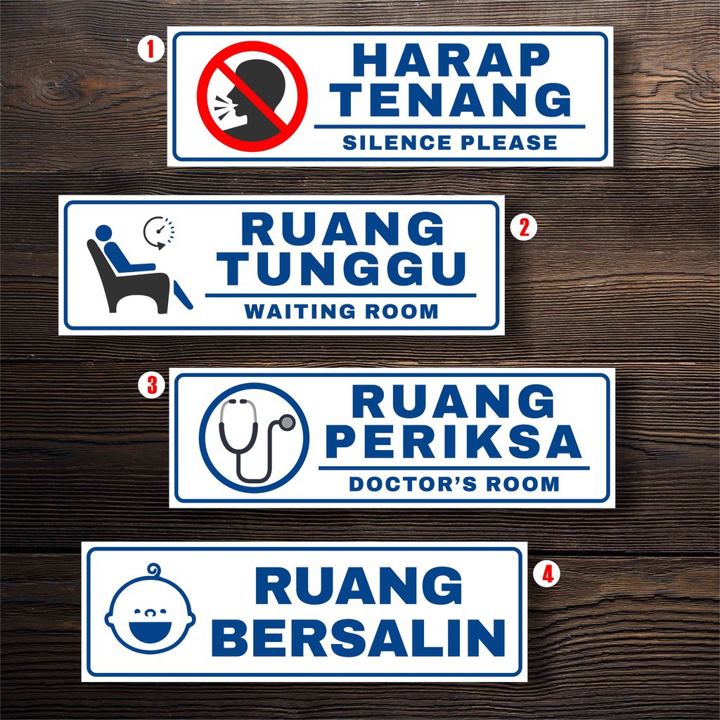 Jual Sticker Stiker Klinik Harap Tenang / Ruang Tunggu / Ruang Periksa ...