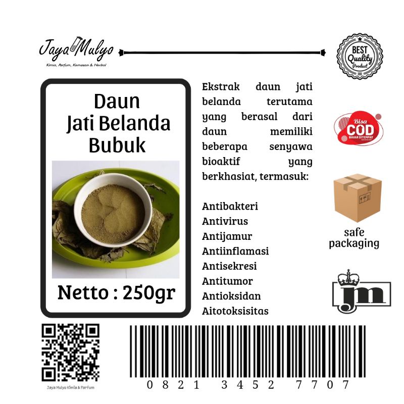 Jual Daun Jati Belanda Bubuk (250gr) | Shopee Indonesia
