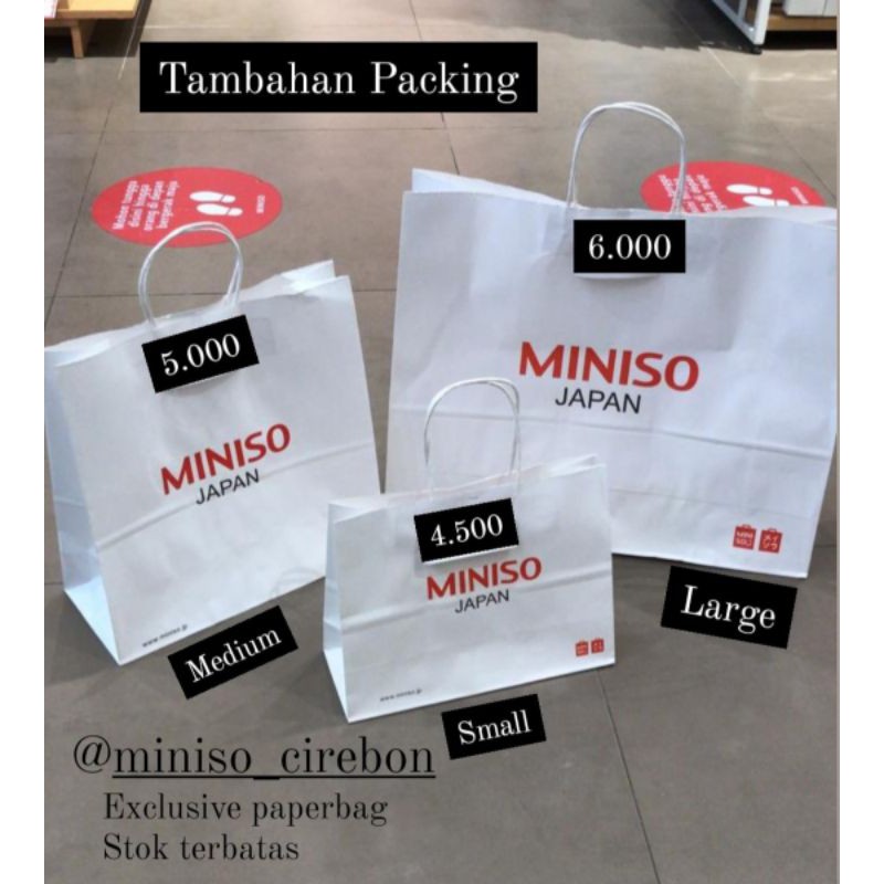 Jual Paper Bag Miniso Exclusive | Shopee Indonesia