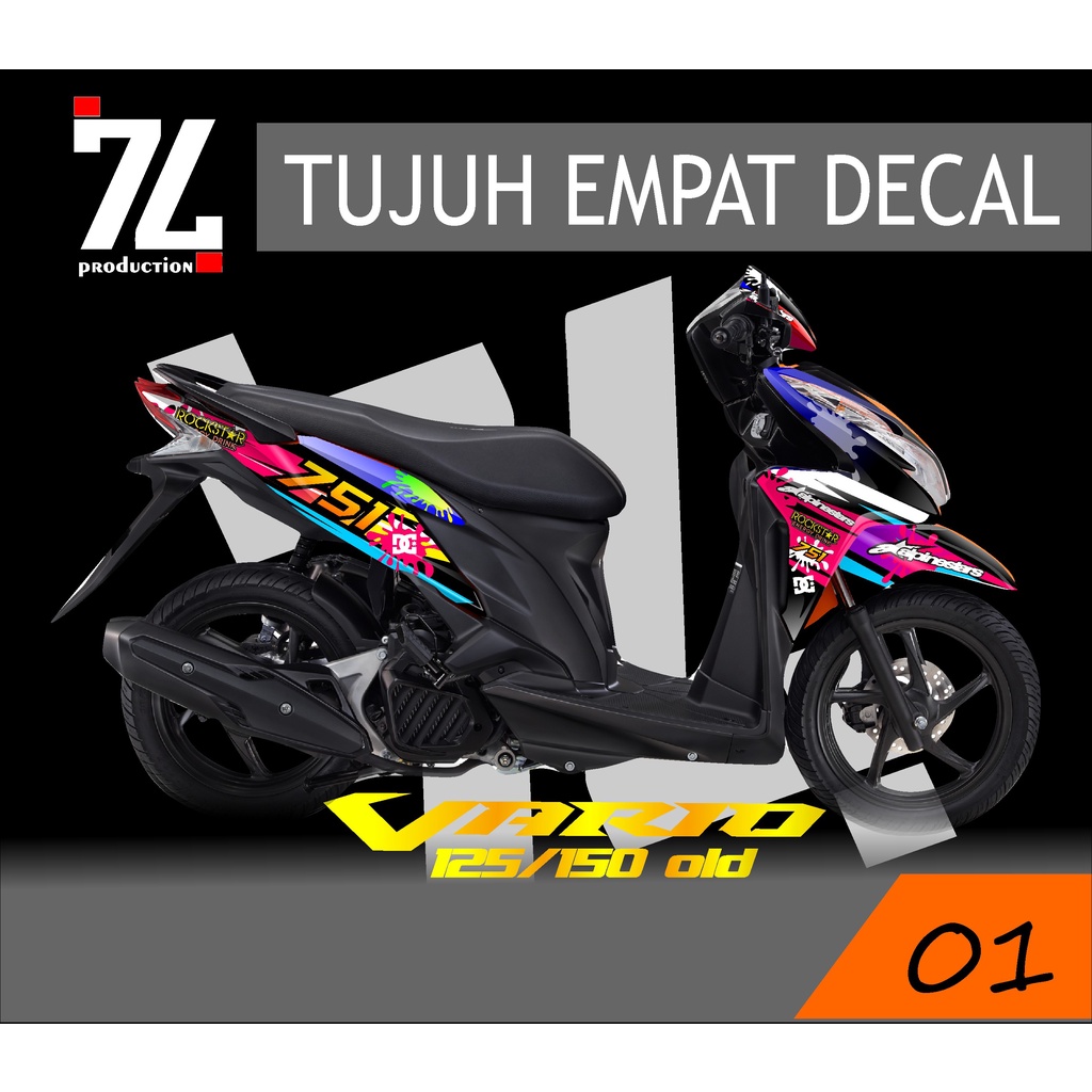 Jual Decal Vario 125-150 Old Variasi Full body Full modif 7402 | Shopee ...