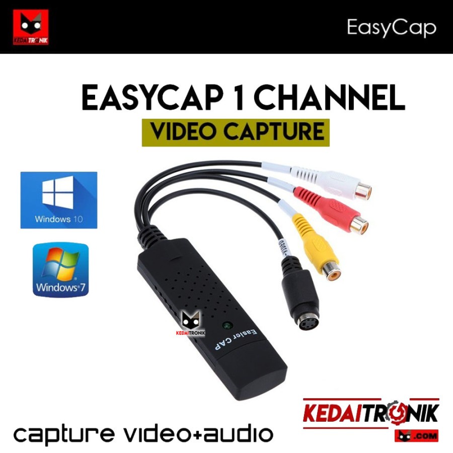 Jual NEW !! USB Easy Cap Video Capture Converter AV 2.0 DVR 1 Channel ...