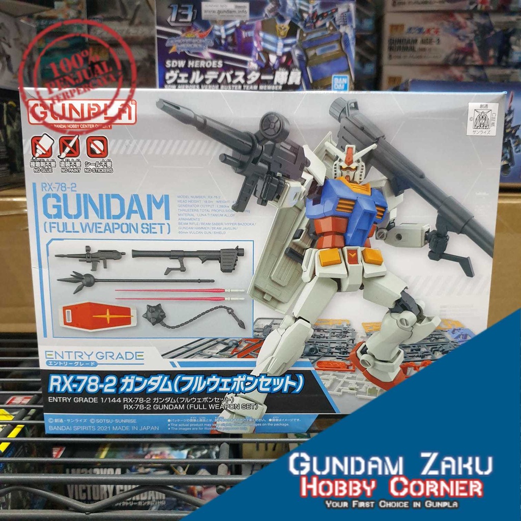 Jual ENTRY GRADE RX-78-2 GUNDAM FULL WEAPON SET BANDAI RX 78-2 | Shopee Indonesia