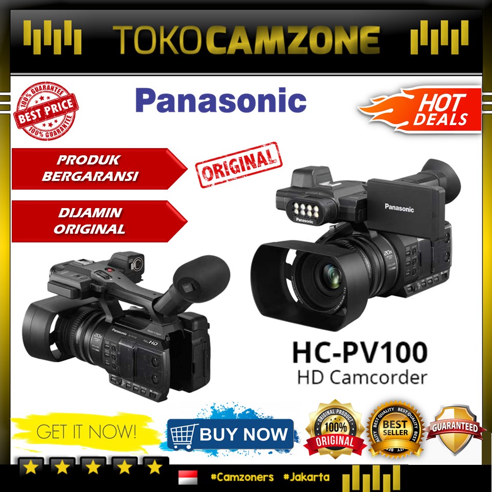 Jual Panasonic HC-PV100 HD Camcorder / Panasonic HC PV100 Professional ...