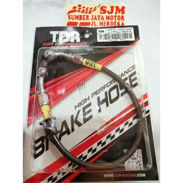 Jual Selang rem TDR karbon 40 cm adjustable banjo fitting stelan Selang rem TDR belakang 40 cm ...