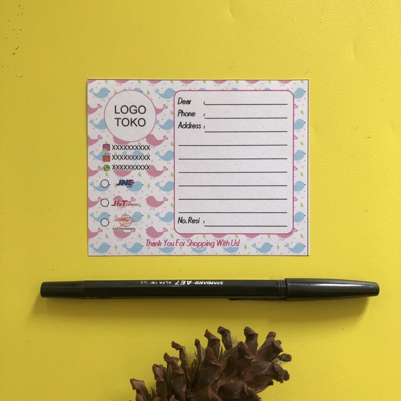 Jual cetak dan desain sticker stiker label pengiriman olshop custom ...