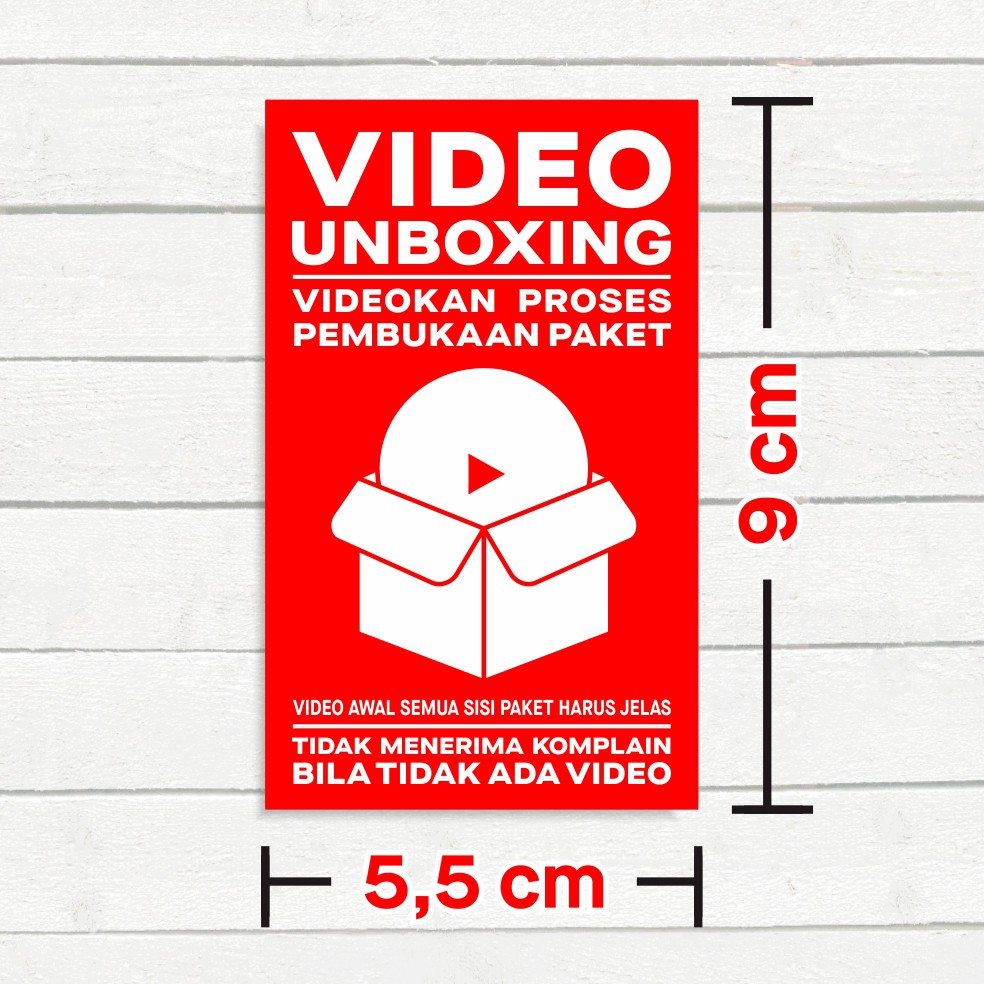Jual Stiker Pengiriman Online Shop Sticker Label Video Unboxing 9 x 5,5 ...