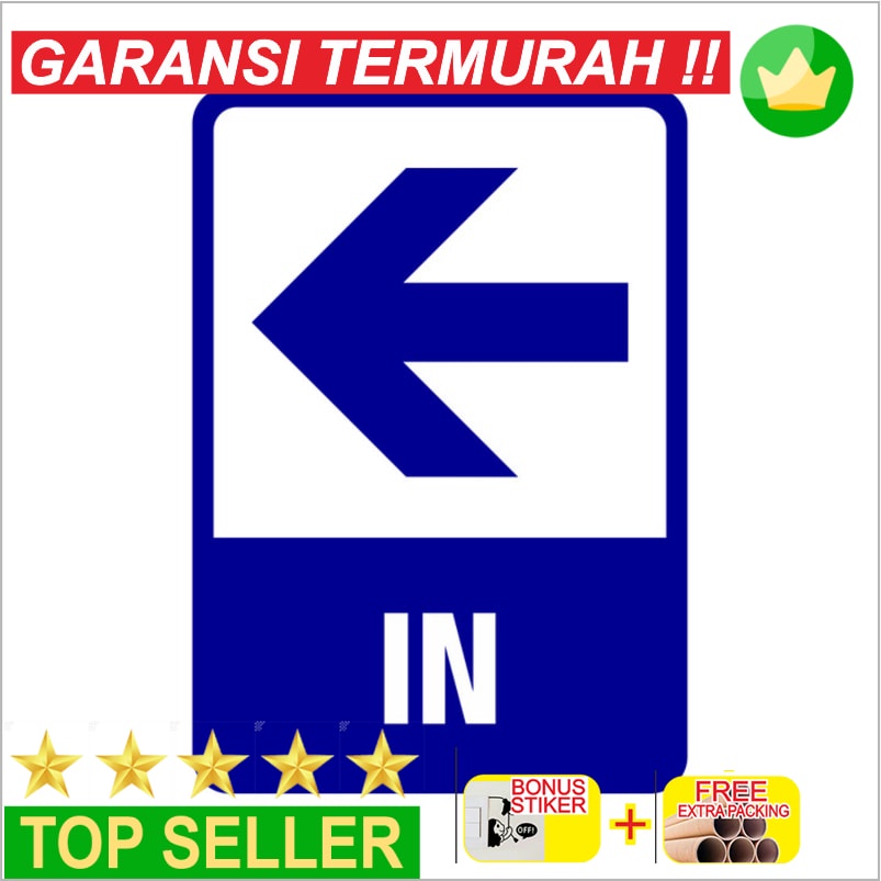 Jual Murah RAMBU IN ( MASUK ) 35CM X 50CM PLAT ALUMUNIUM Elegan ...