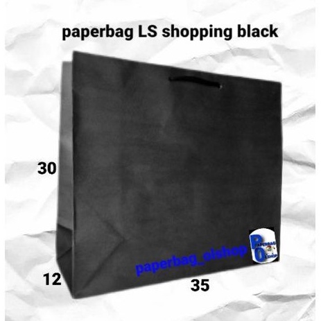 Jual paperbag LS shopping black (35×12×30) | Shopee Indonesia