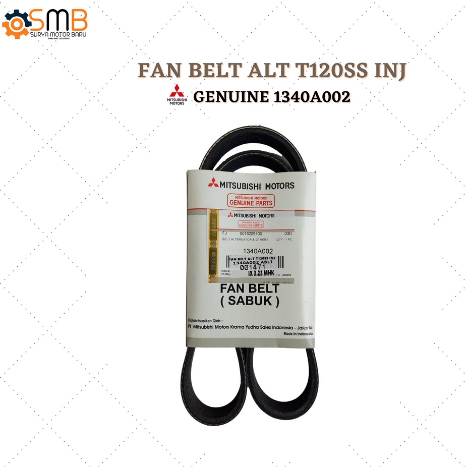Jual FAN BELT ALT T120SS INJ GENUINE 1340A002 ASLI | Shopee Indonesia
