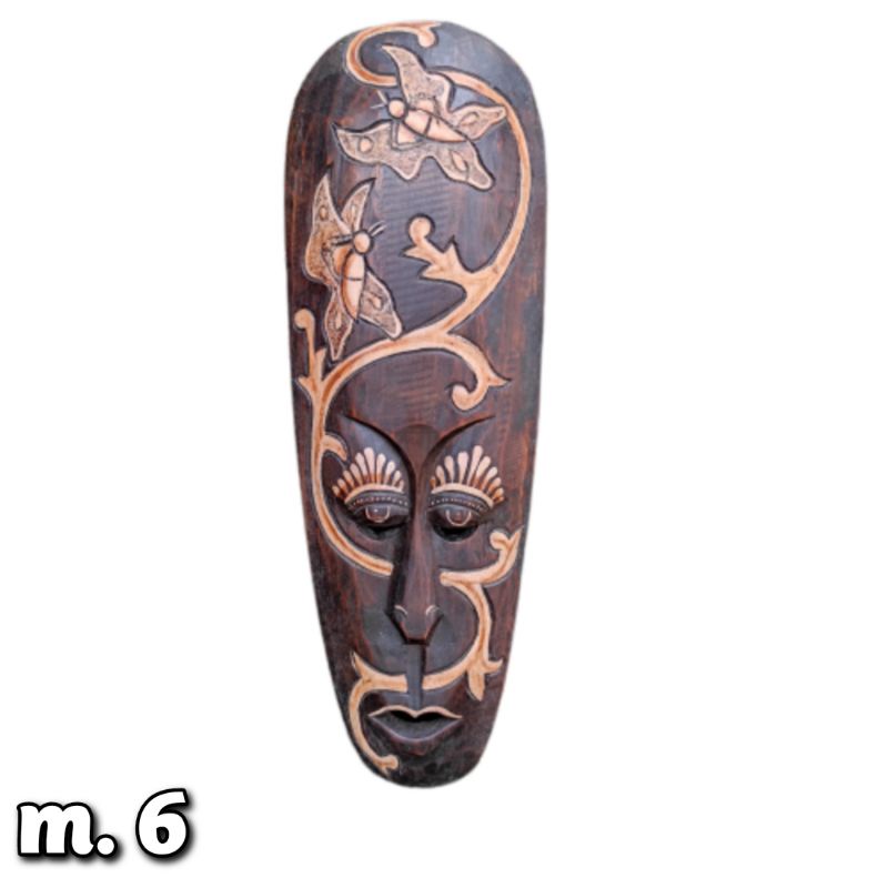 Jual Dekorasi Dinding Patung Topeng Lombok 50cm - Topeng Suku Etnik ...