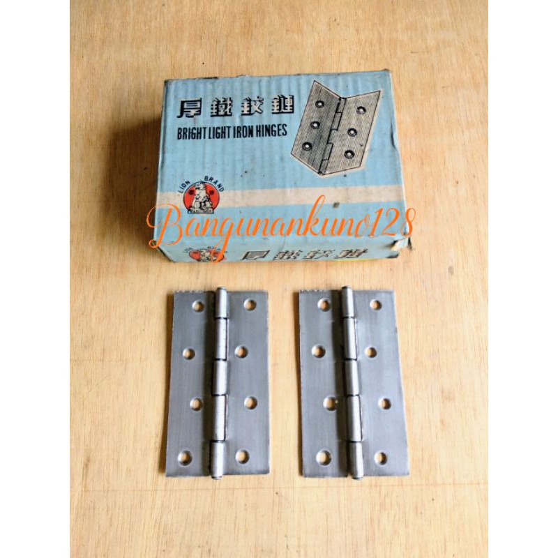 Jual Engsel Kupu Kupu pintu size 4 inch keluaran Kuno merk Lion RRT per psg | Shopee Indonesia