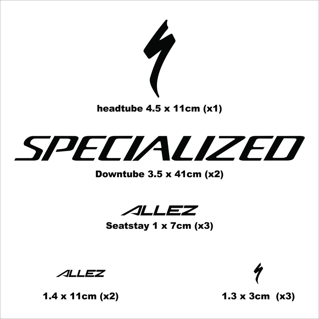 Jual Stiker Pack Sepeda Specialized Allez - Bicycle Decal Sticker ...