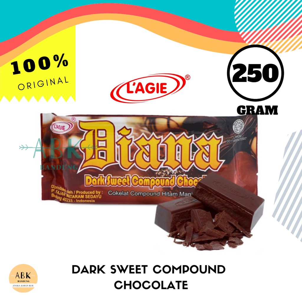 Jual LAGIE COKELAT BLOK DIANA 250GR | COMPOUND CHOCOLATE 250GRAM ...