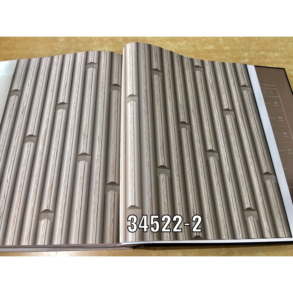 Jual WALLPAPER DINDING KOREA BAMBU COKLAT SUSUN 3D NATURAL TEXTURE ...