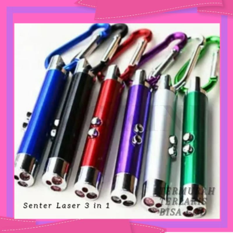 Jual AccKini - Senter Laser 3 In 1 / Senter Baterai / Pen Laser Pointer ...