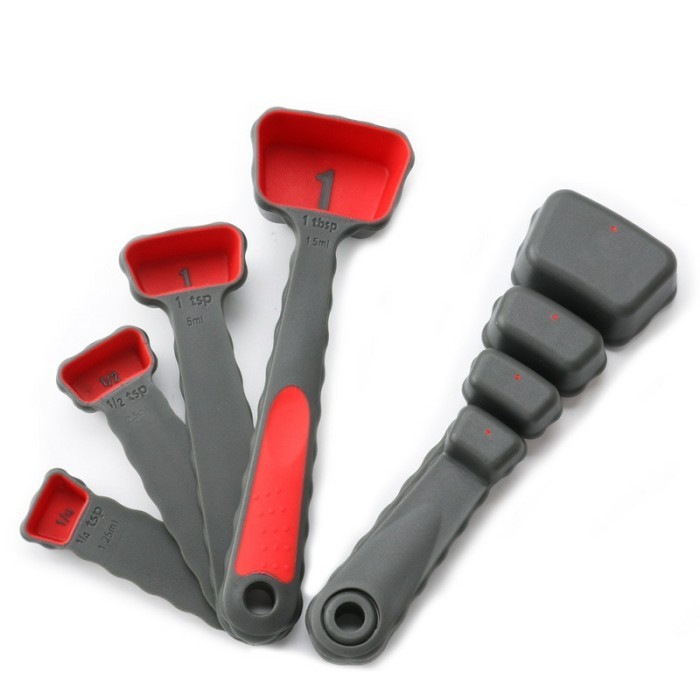 Jual Set Sendok Takar Plastik Motif Hitam-Merah (Isi 4) | Shopee Indonesia