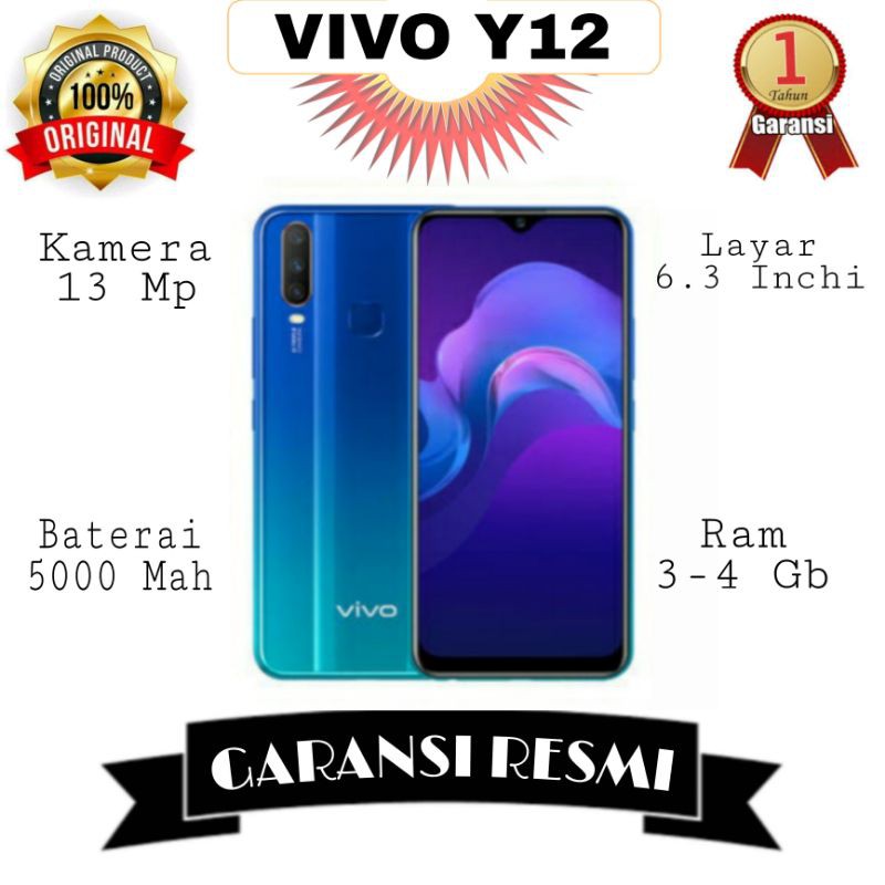 Jual VIVO Y12 3/32/64, Y12I 3/32 dan Y12S Baru Original Garansi Resmi ...
