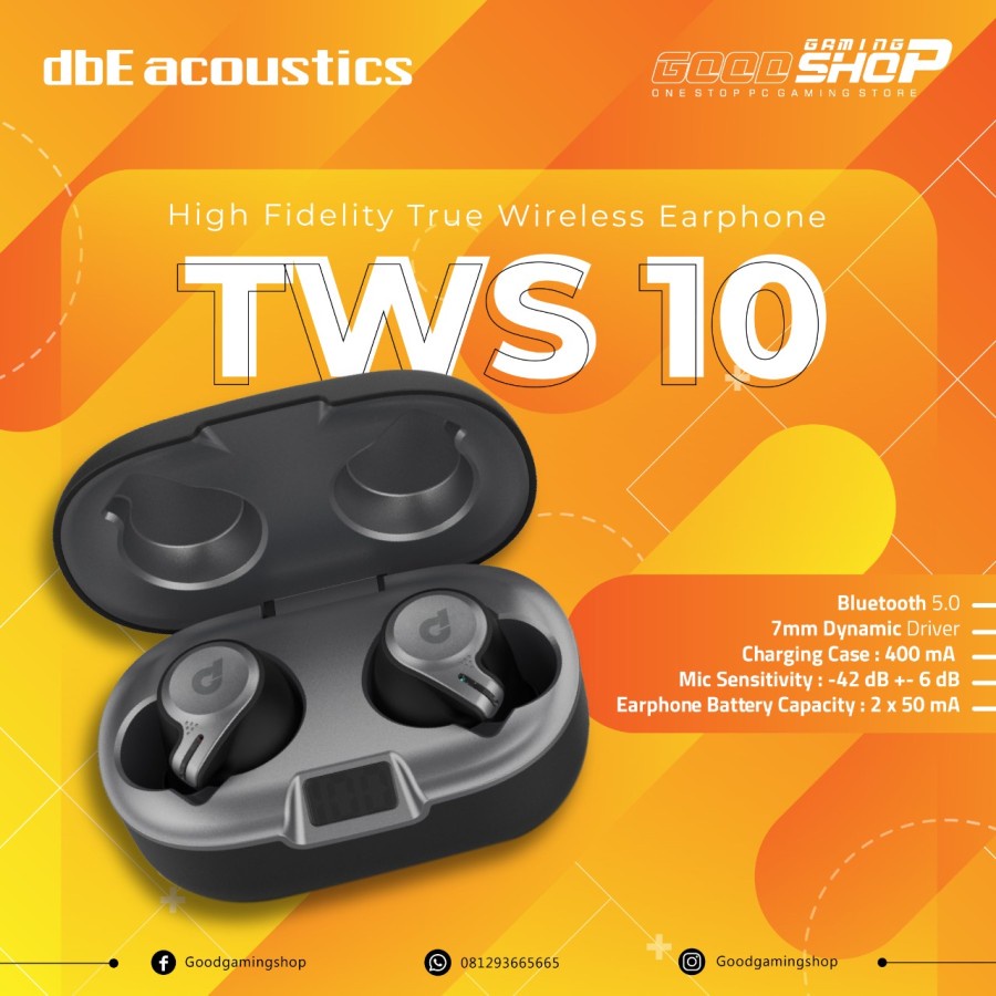 Jual dbE TWS 10 High Fidelity True Wireless Earphone Gaming | Shopee ...