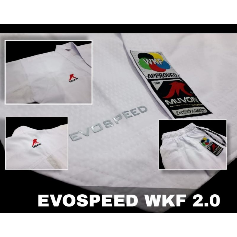 Jual Promo Diskon Baju Karate Muvon Wkf Original Evospeed 2025 Terbaru ...