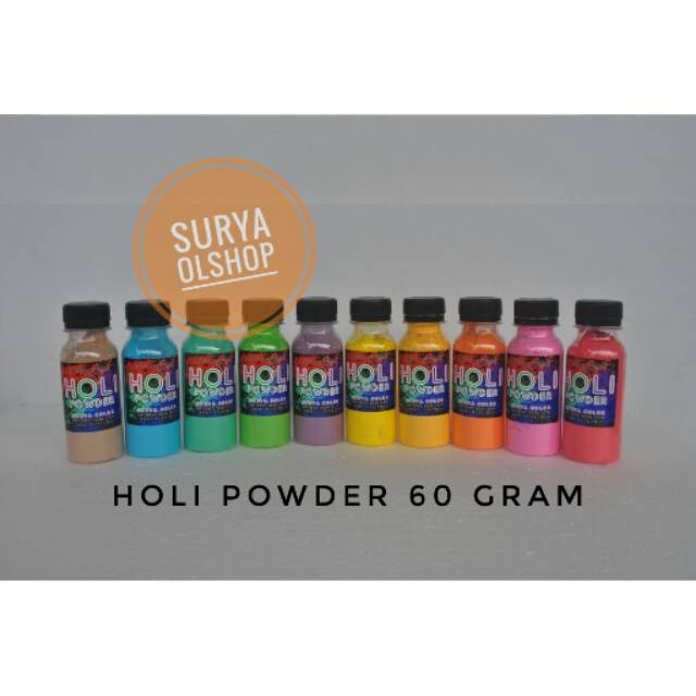Jual Holi Powder | Holy Powder | Tepung Warna 60 Gram | Shopee Indonesia