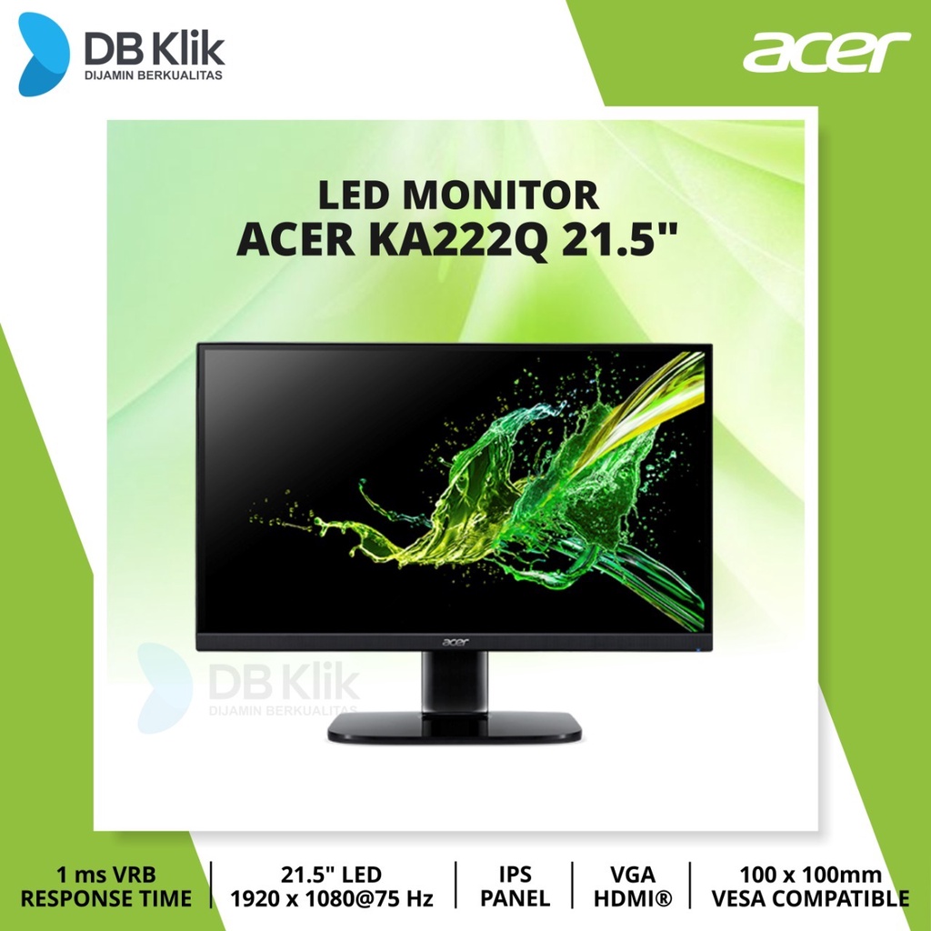 Jual LED Monitor Acer KA222Q 21.5" 75Hz IPS Full HD HDMI VGA | ACER ...