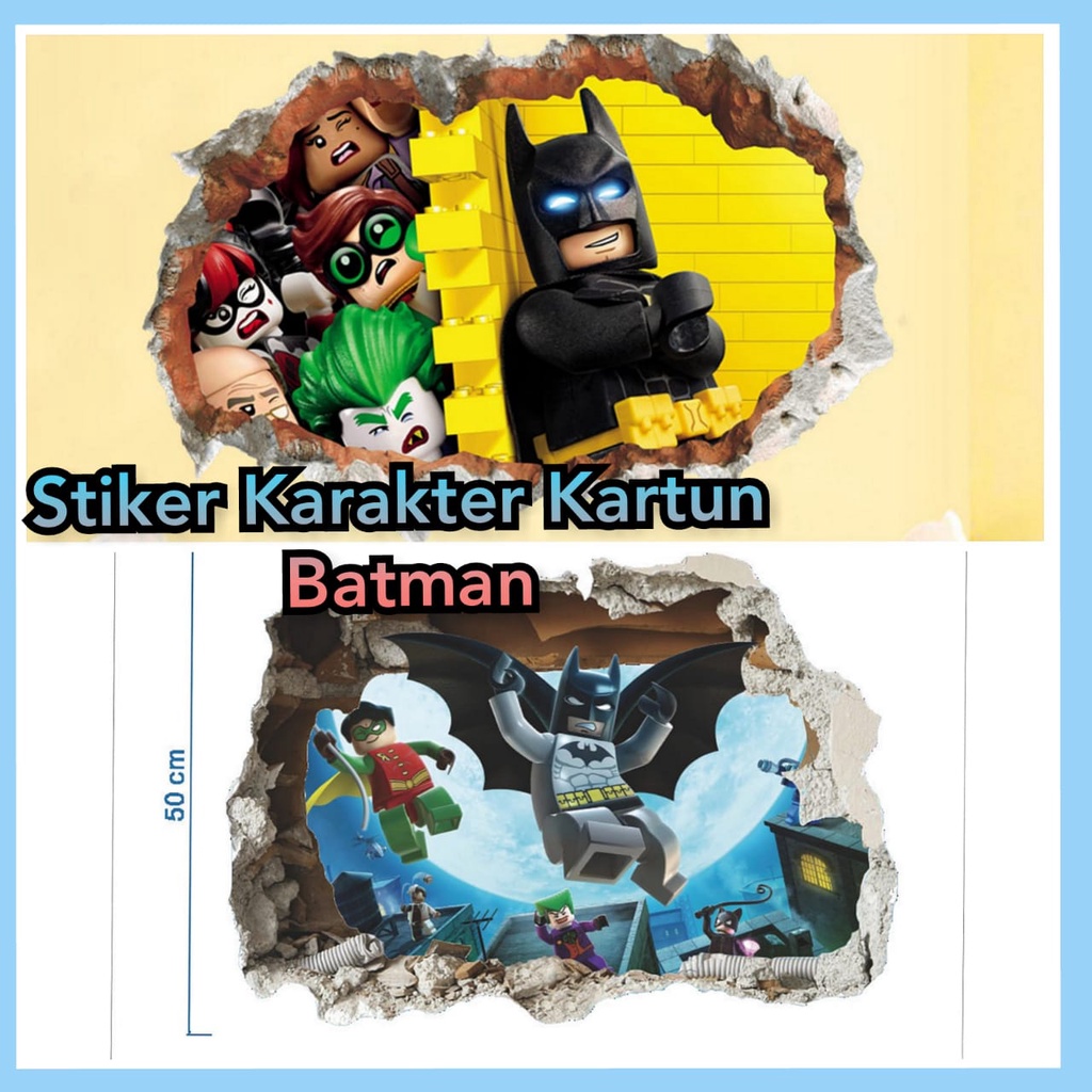 Jual STICKER KARAKTER KARTUN BATMAN LEGO DEKORASI DINDING TEMBOK KAMAR ...