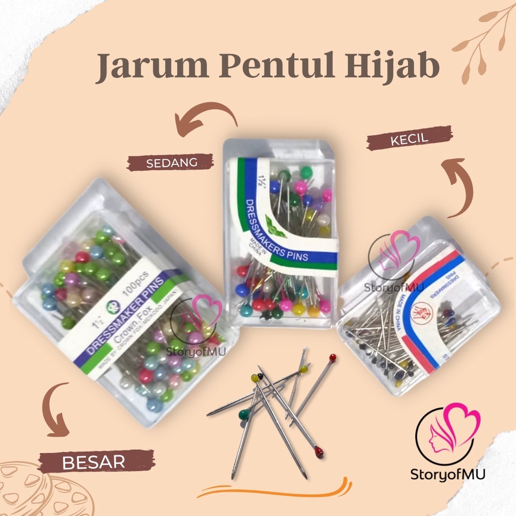 Jual Jarum Pentul Mini | Hijab | Sedang | Besar | Shopee Indonesia