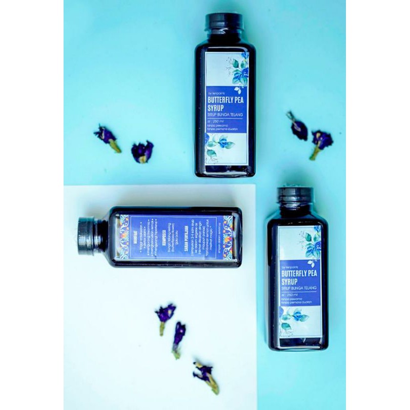 Jual Sirup Bunga Telang, Butterfly Pea Syrup | Shopee Indonesia