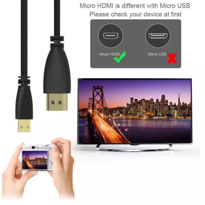 Jual Kabel HDMI to Micro HDMI 1,5M | Shopee Indonesia