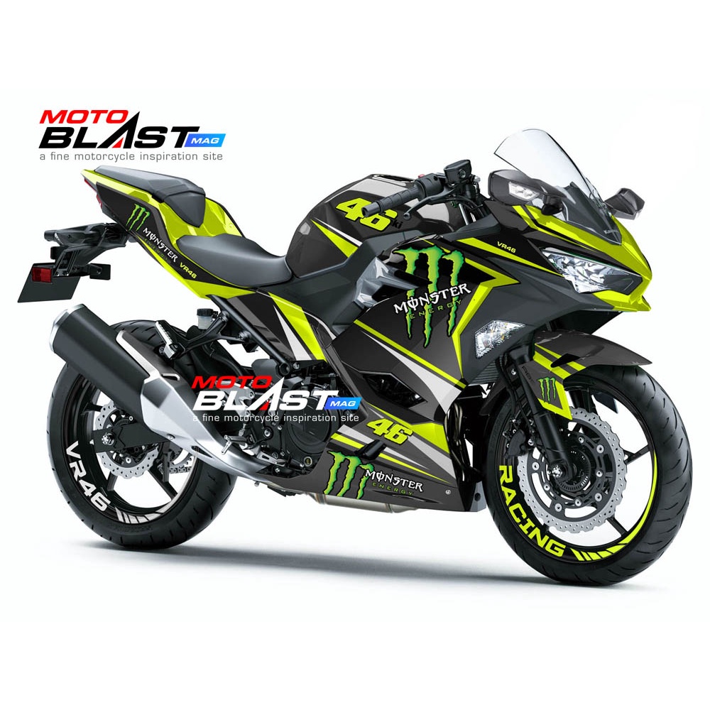 Jual Decal Sticker Motor Motoblast - Ninja 250R Fi 2018 Livery Monster ...