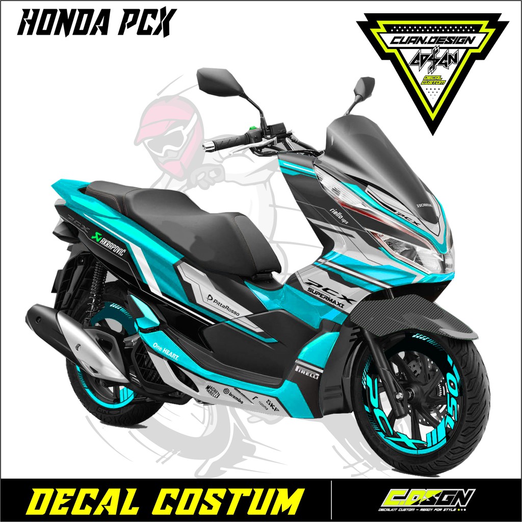 Jual Sticker Decal full body Honda PCX variasi warna biru | Shopee ...