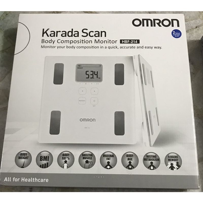 Jual Omron Karada Scan Hbf 214 Timbangan Badan | Shopee Indonesia