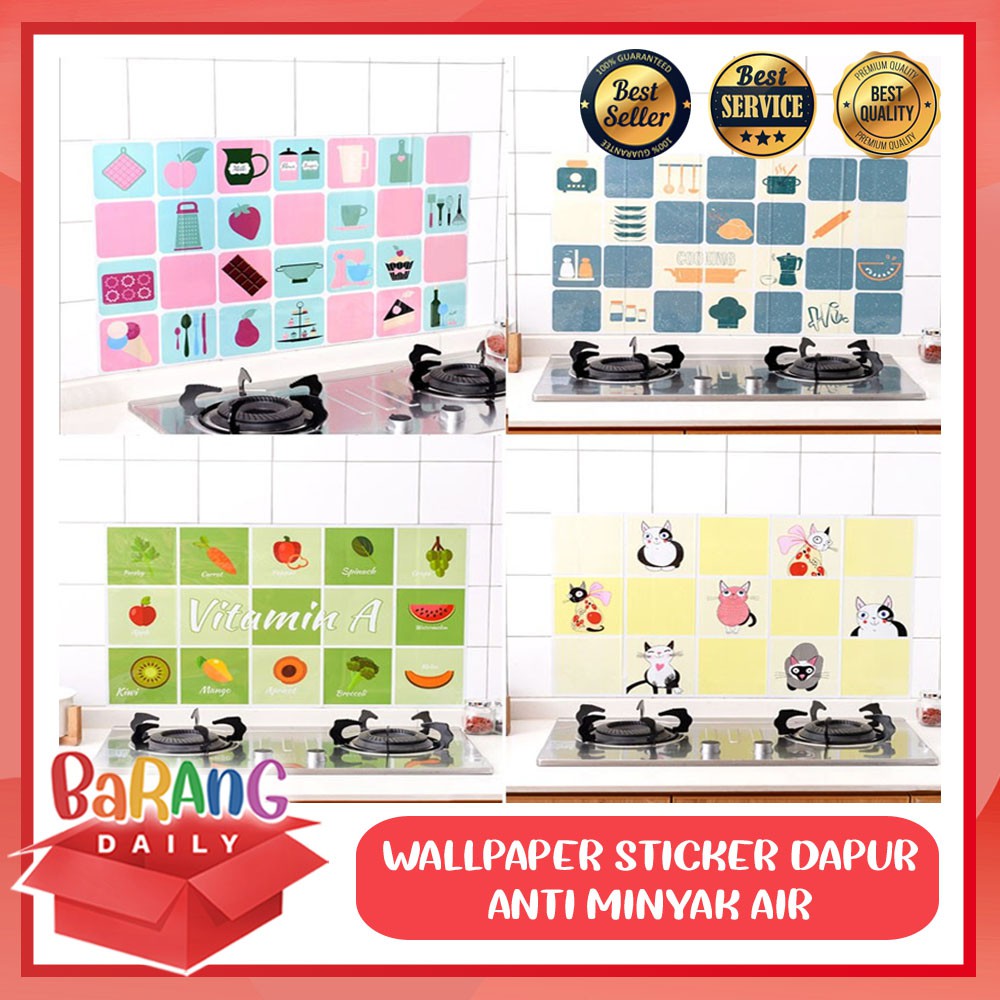 Jual Sticker Dapur 45 x 70 CM Wallpaper Dapur Wall Sticker WC Anti ...