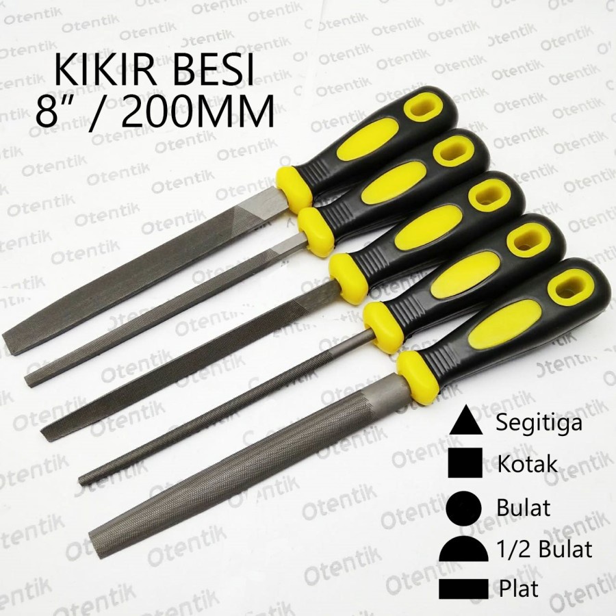 Jual KIKIR BESI 8" PLAT - BULAT - KOTAK - SEGITIGA - SETENGAH BULAT 20CM | Shopee Indonesia