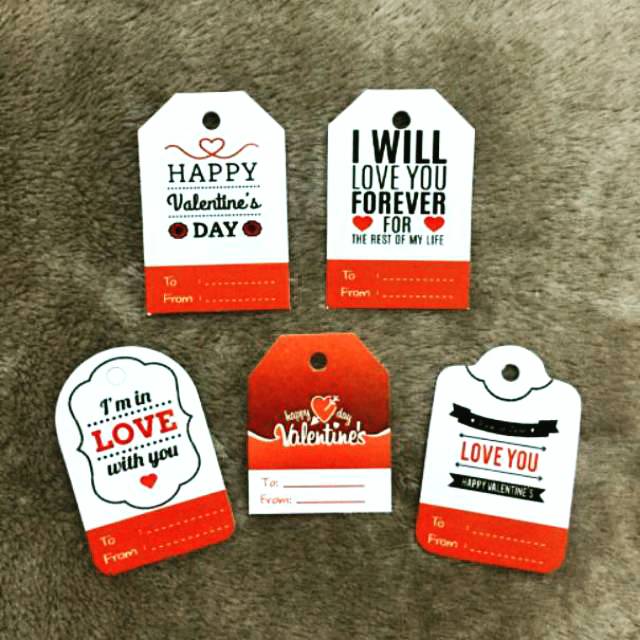 Jual Hang tag valentine hangtag kartu ucapan hari kasih sayang hadiah ...