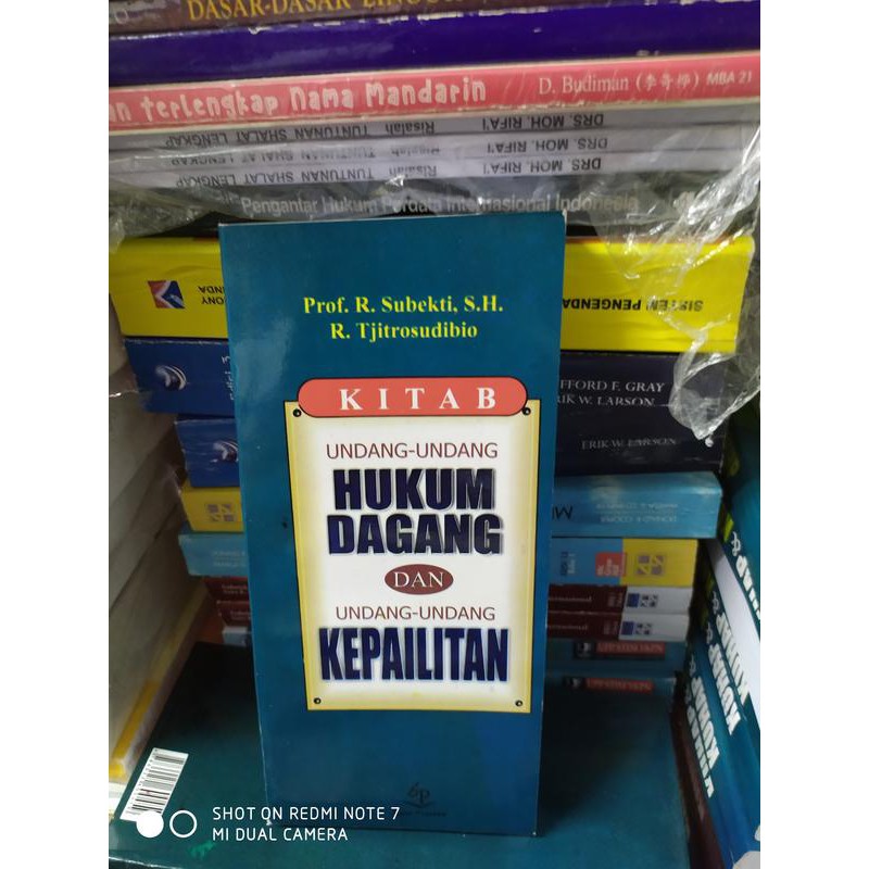 Jual Kitab Undang Hukum Dagang- KUHD - ( PROF. R SUBEKTI, S.H ...