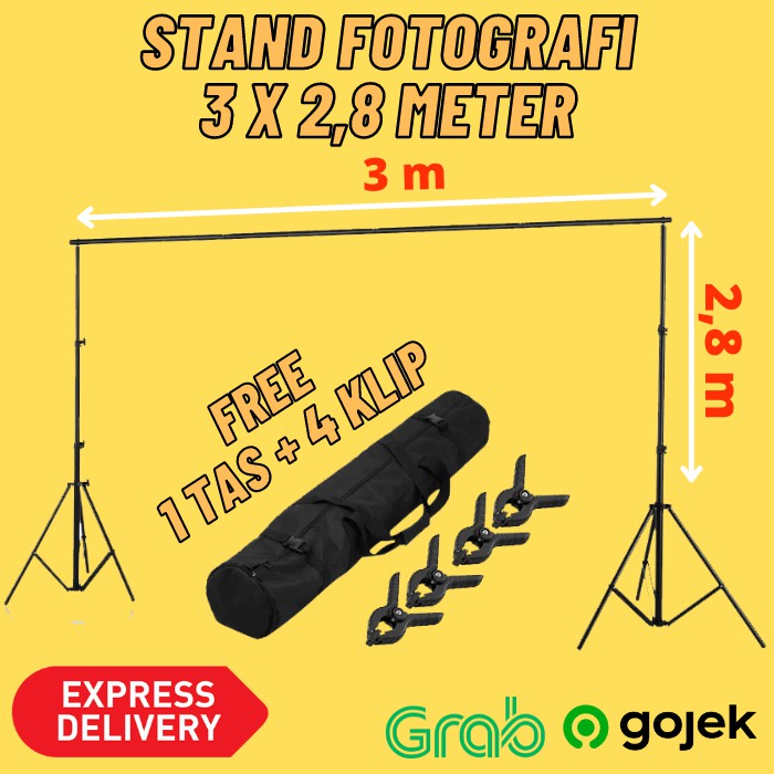 Jual Stand Background 3x2,8 M / Bracket Stand Backdrop Foto Studio ...