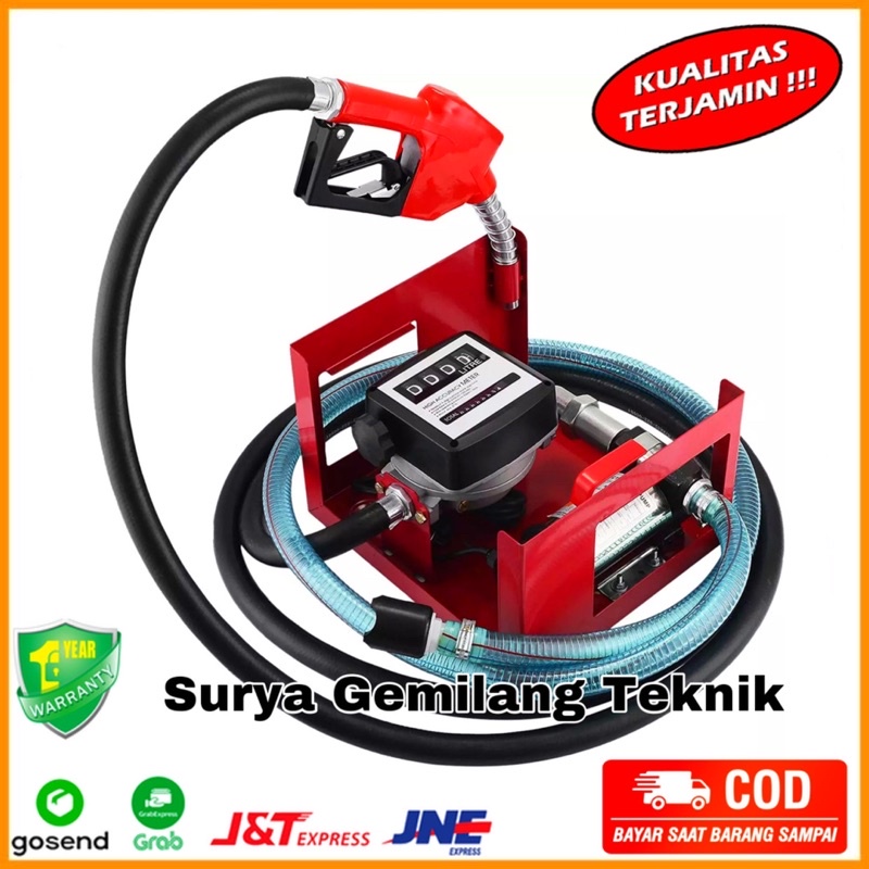 Jual Paket Pompa Minyak Solar Bensin DC 12 Volt Flow Meter Pompa ...