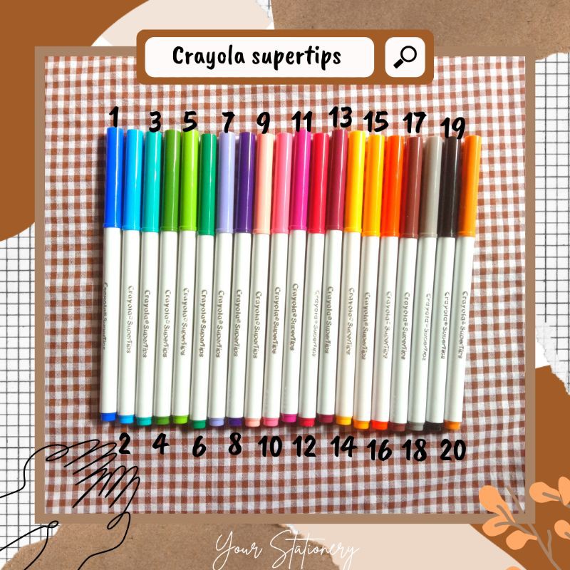 Jual Your Stationery - Crayola Supertips | Shopee Indonesia